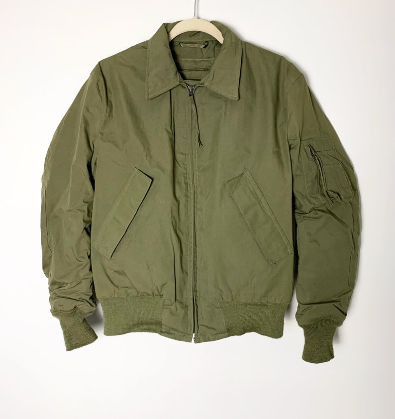 Vintage 70s OG 107 US Military Green Cold Weather Bomber Jacket Made in ...
