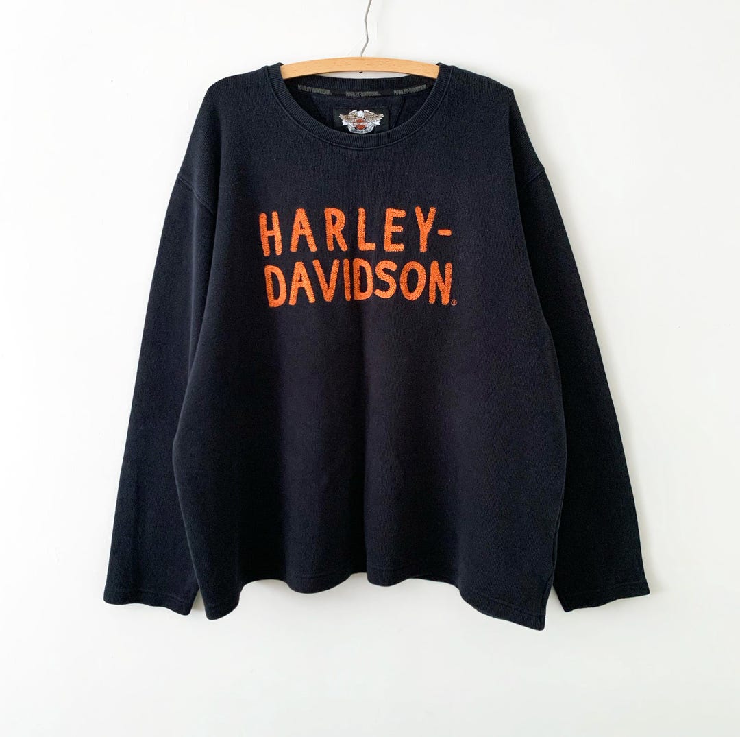 Vintage 90s Harley Davidson Heavy Weight Faded Black Oversized ...