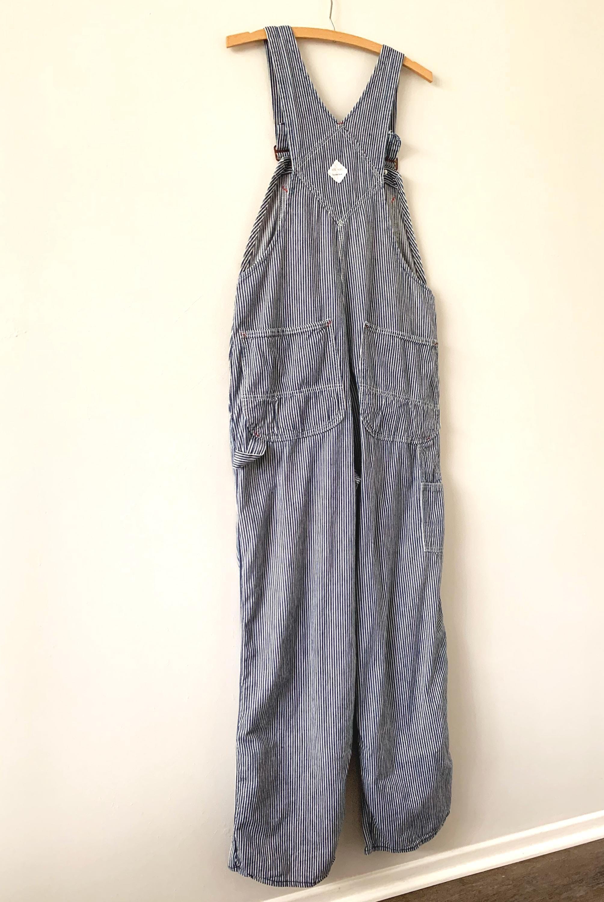 Vintage 60s Penneys Big Mac Railroad Conductor/hickory Striped Denim ...