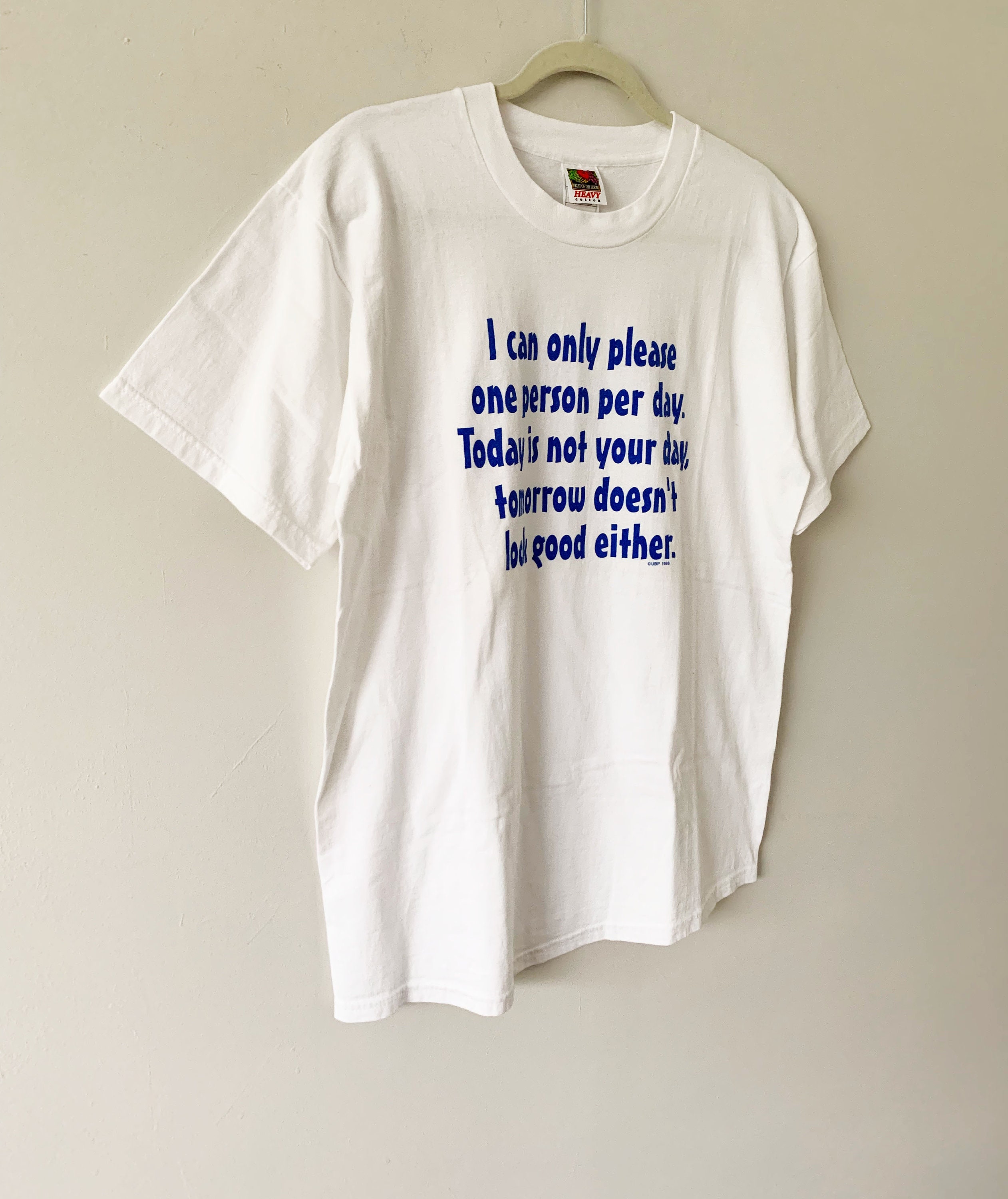 Vintage 90s Funny/humor Heavy Weight Short Sleeve Crew Neck Graphic T ...