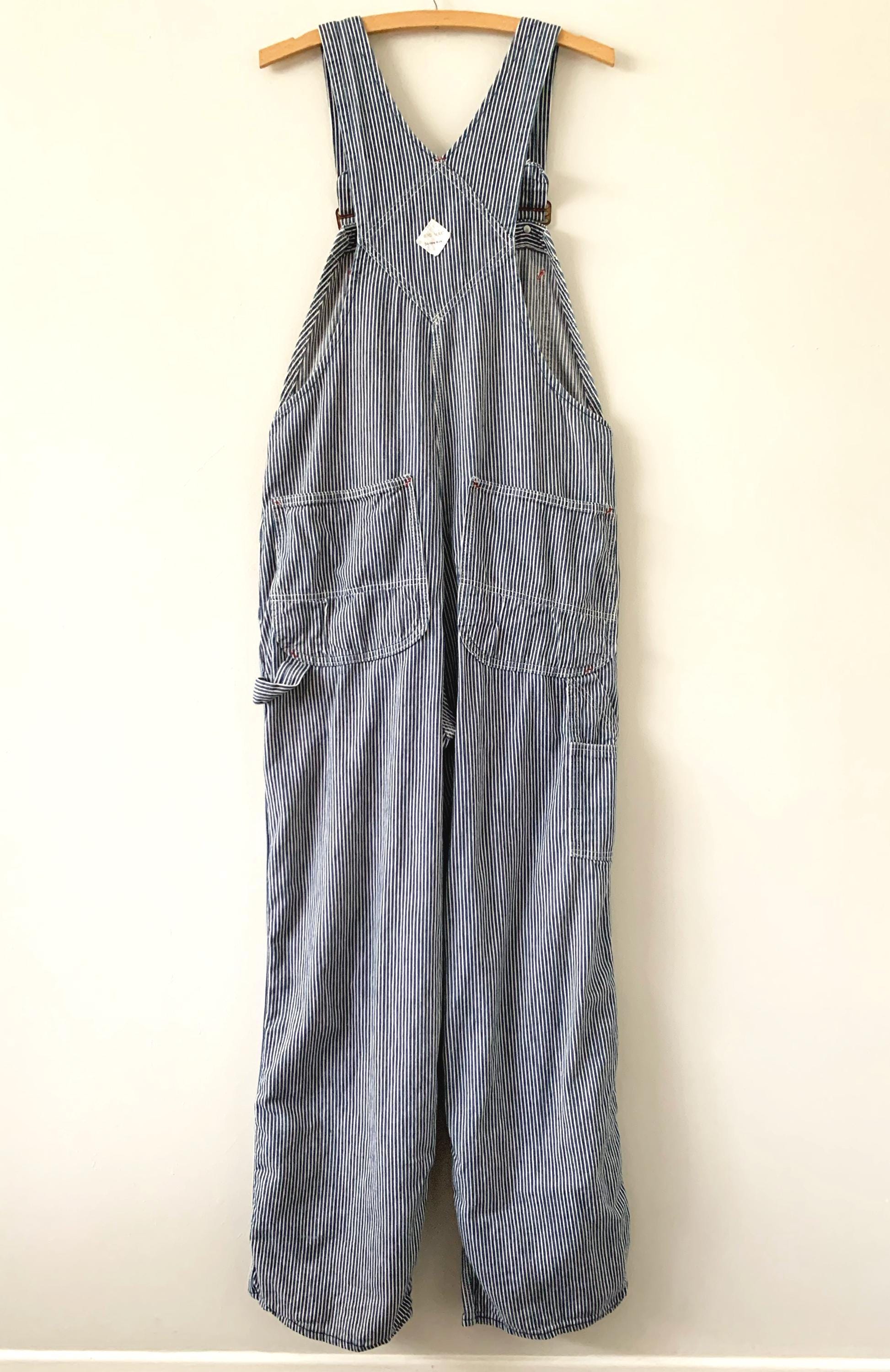 Vintage 60s Penneys Big Mac Railroad Conductor/hickory Striped Denim ...
