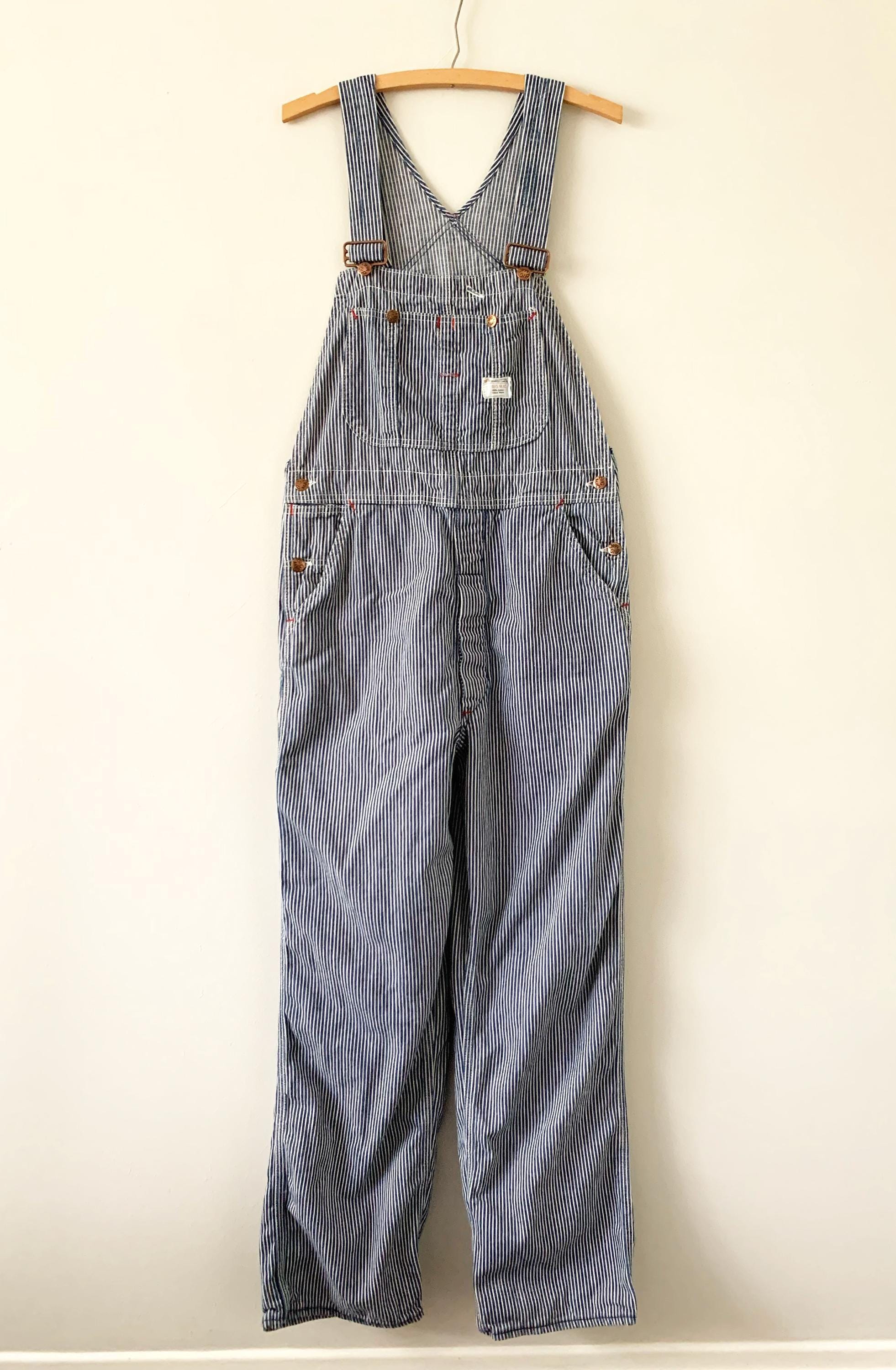 Vintage 60s Penneys Big Mac Railroad Conductor/hickory Striped Denim ...