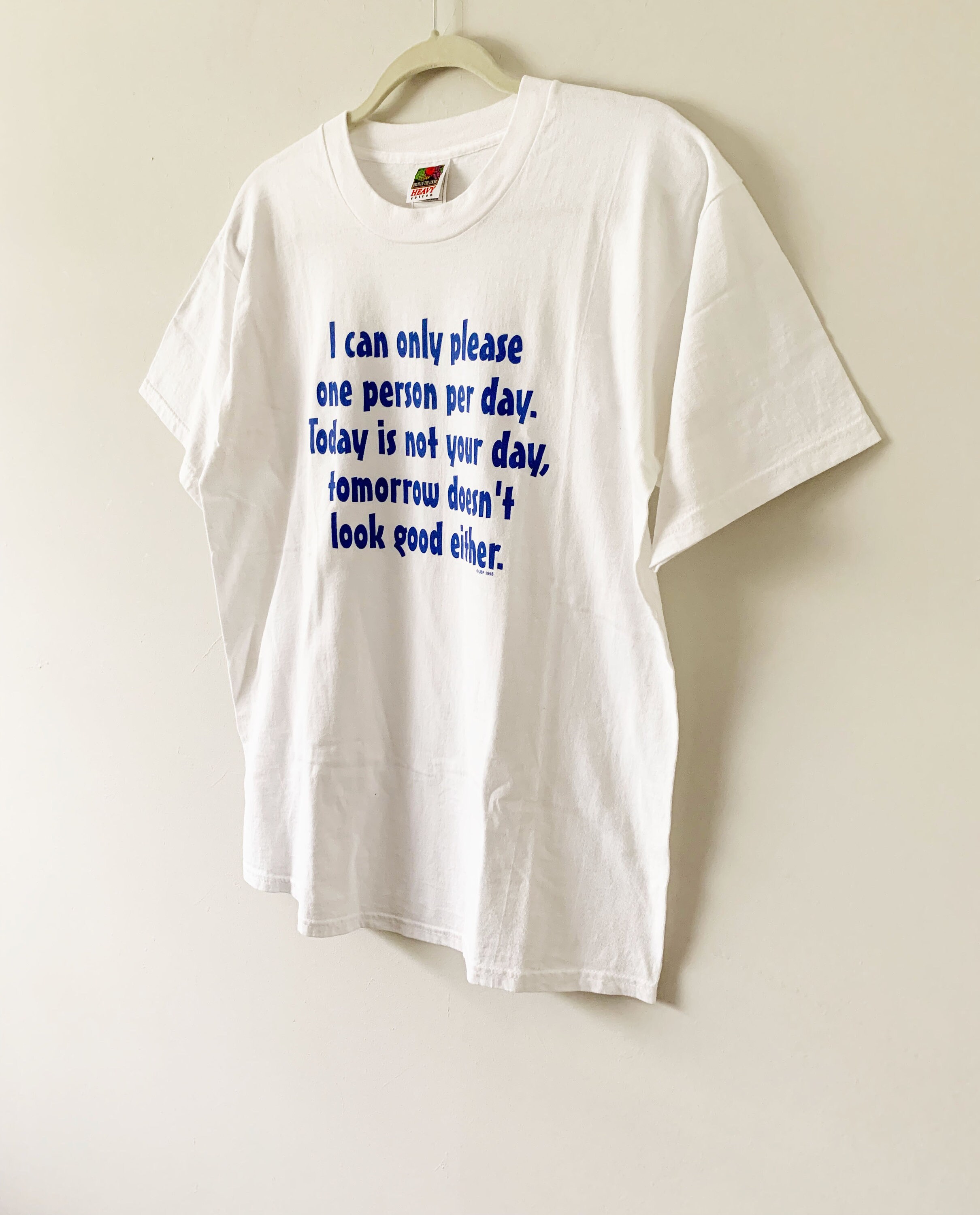 Vintage 90s Funny/humor Heavy Weight Short Sleeve Crew Neck Graphic T ...