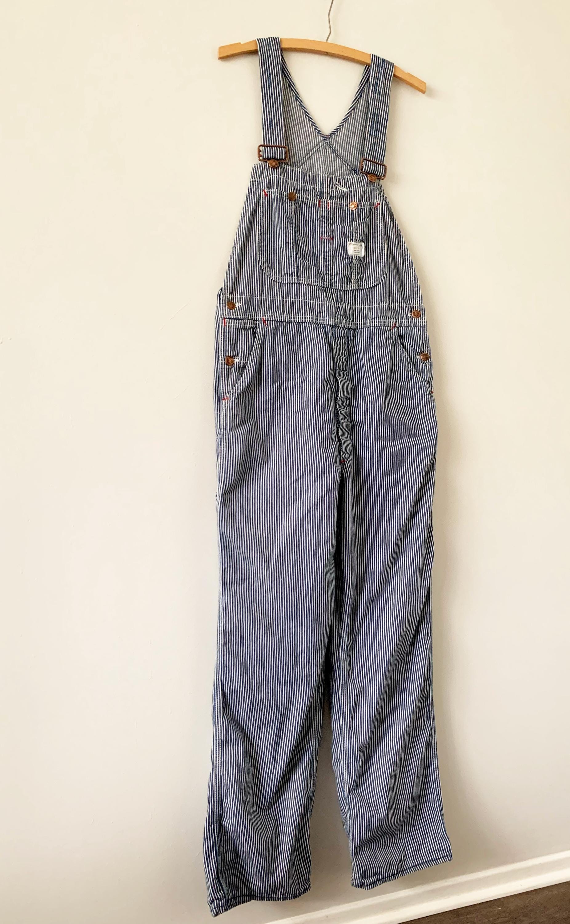 Vintage 60s Penneys Big Mac Railroad Conductor/hickory Striped Denim ...