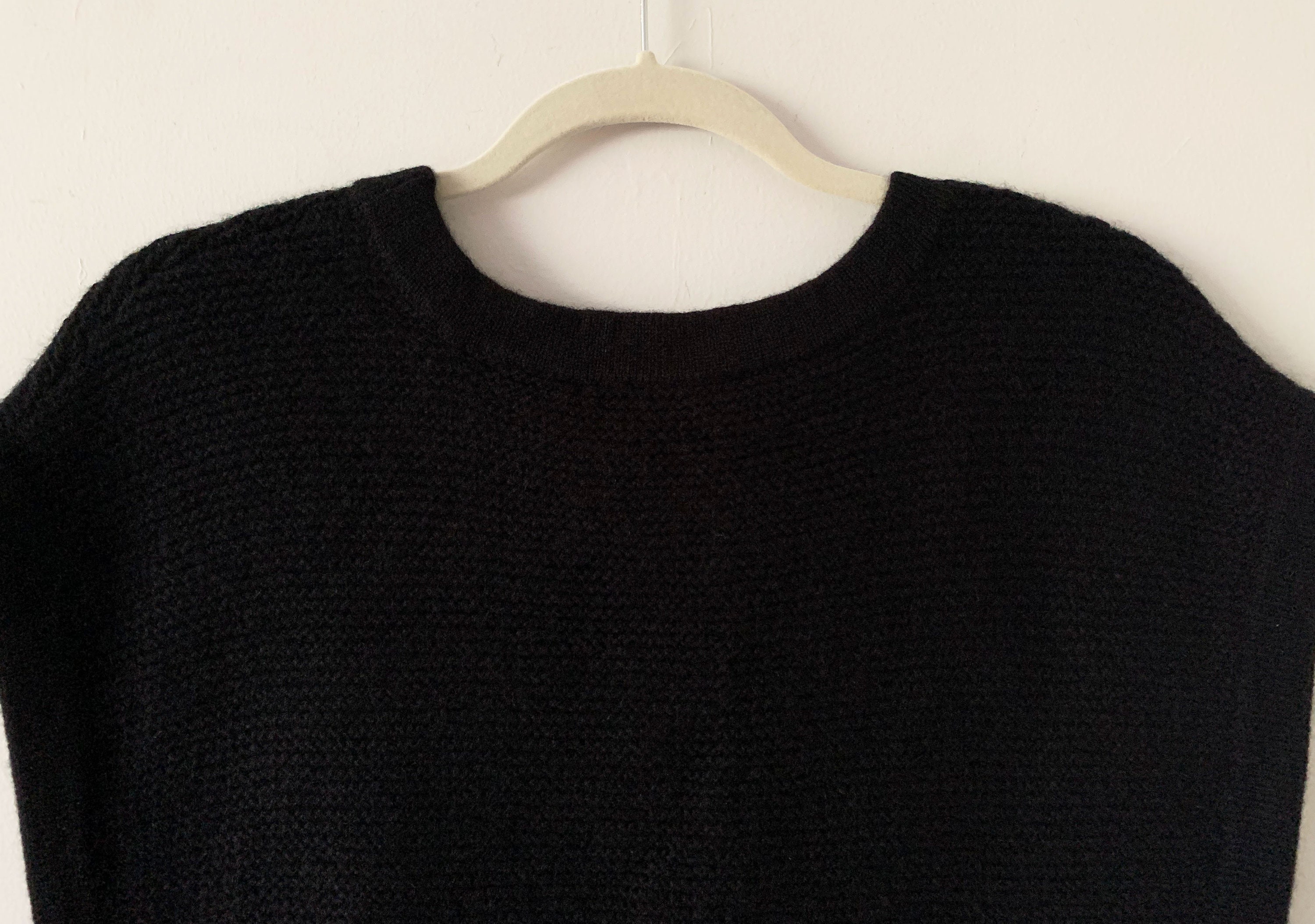 Early 2000s Black Cashmere V-neck Sweater Vest Button Closure on Each ...