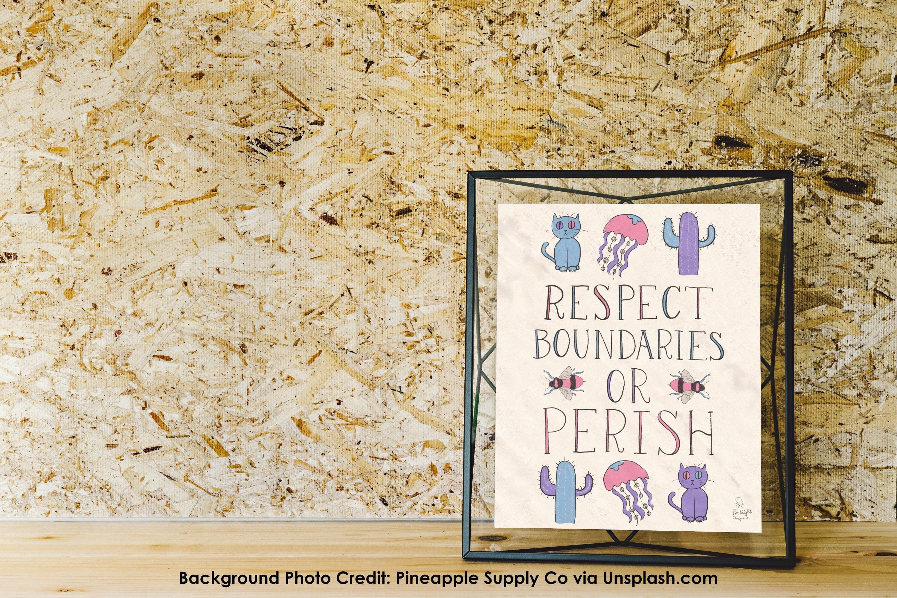 Respect Boundaries Poster - Etsy