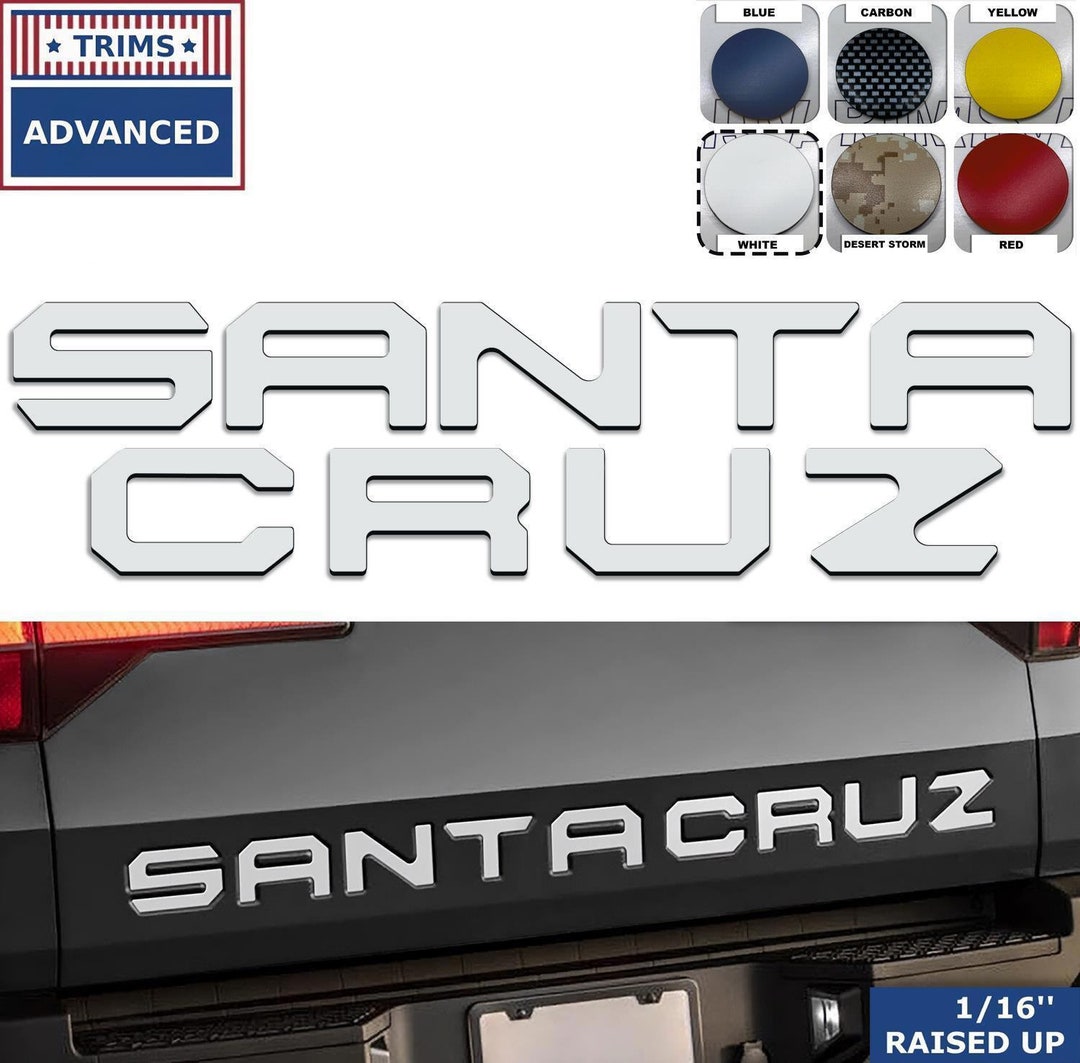 White Plastic Letters for Hyundai Santa Cruz 2022 2023 2024 Inserts US ...