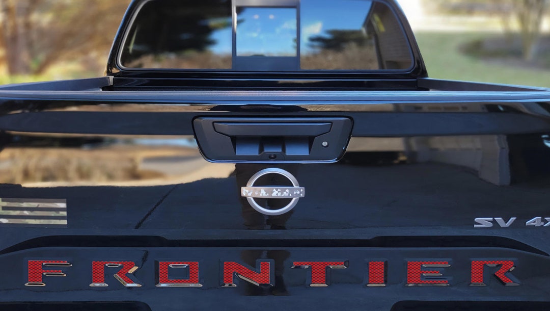 Red Carbon Raised Rear Tailgate Insert Letters for 2022-2024 Nissan ...
