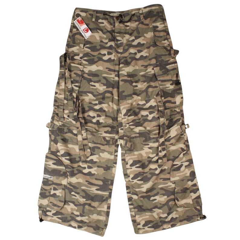 Vintage Y2k Cargo Baggy Grey Parachute Pants Deadstock New With Tags