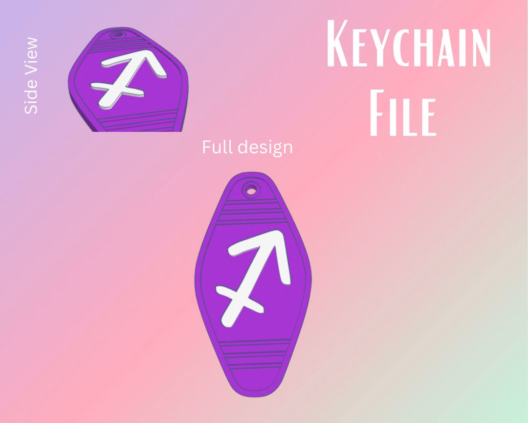 Sagittarius Motel Keychain STL - Etsy