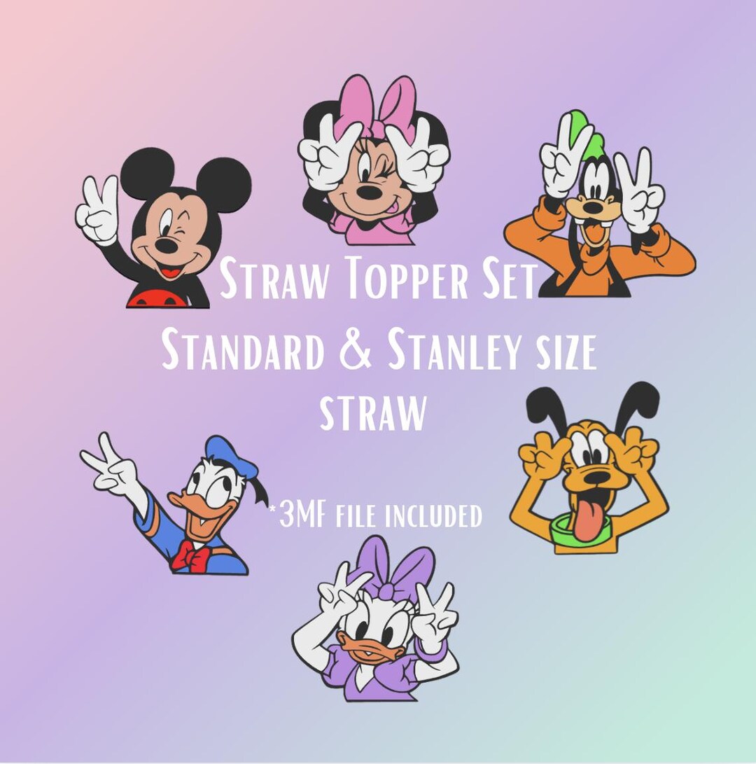 Peace Set* Straw Topper STL File | 3D Print Cup Accessory | Fits ...