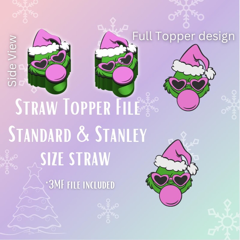Straw Buddy 3d File - Etsy