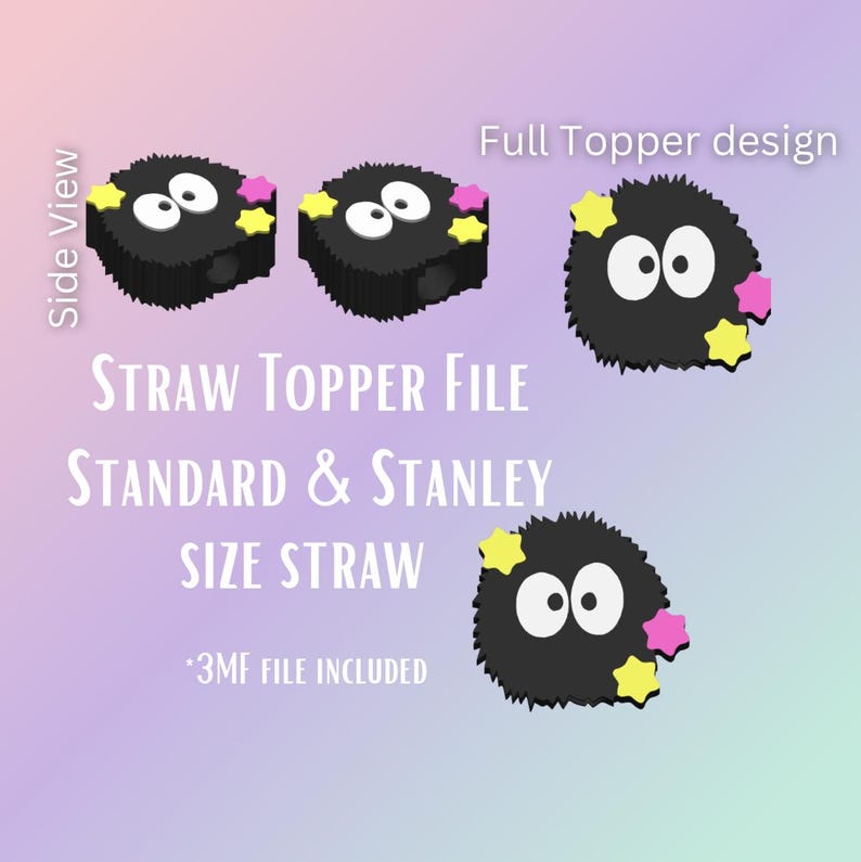 Anime Dust* Straw Topper Digital File | Fits Standard & Stanley Straws ...