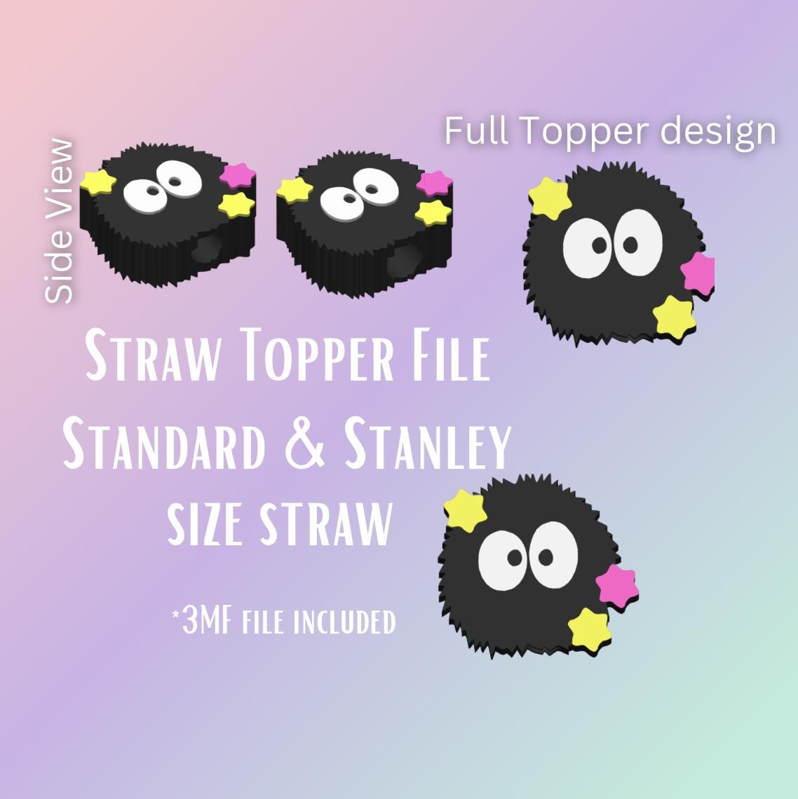 Anime Dust* Straw Topper Digital File | Fits Standard & Stanley Straws ...