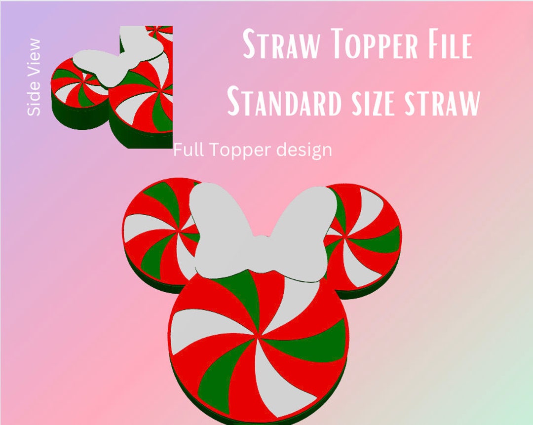 Peppermint Girl Mouse Straw Topper STL - Etsy
