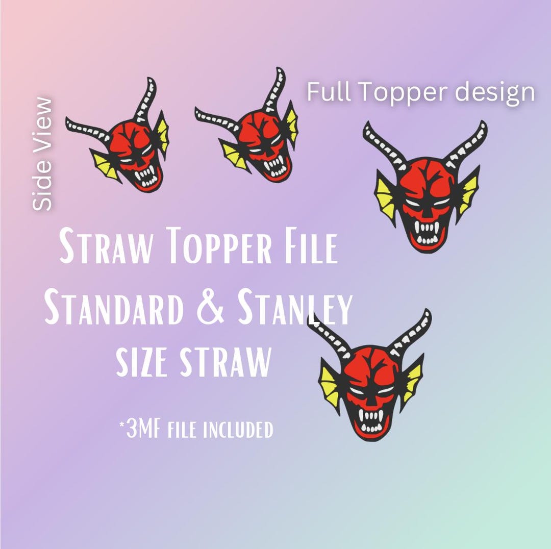 HF* Straw Topper Digital File | Fits Standard & Stanley Straws | Pre ...