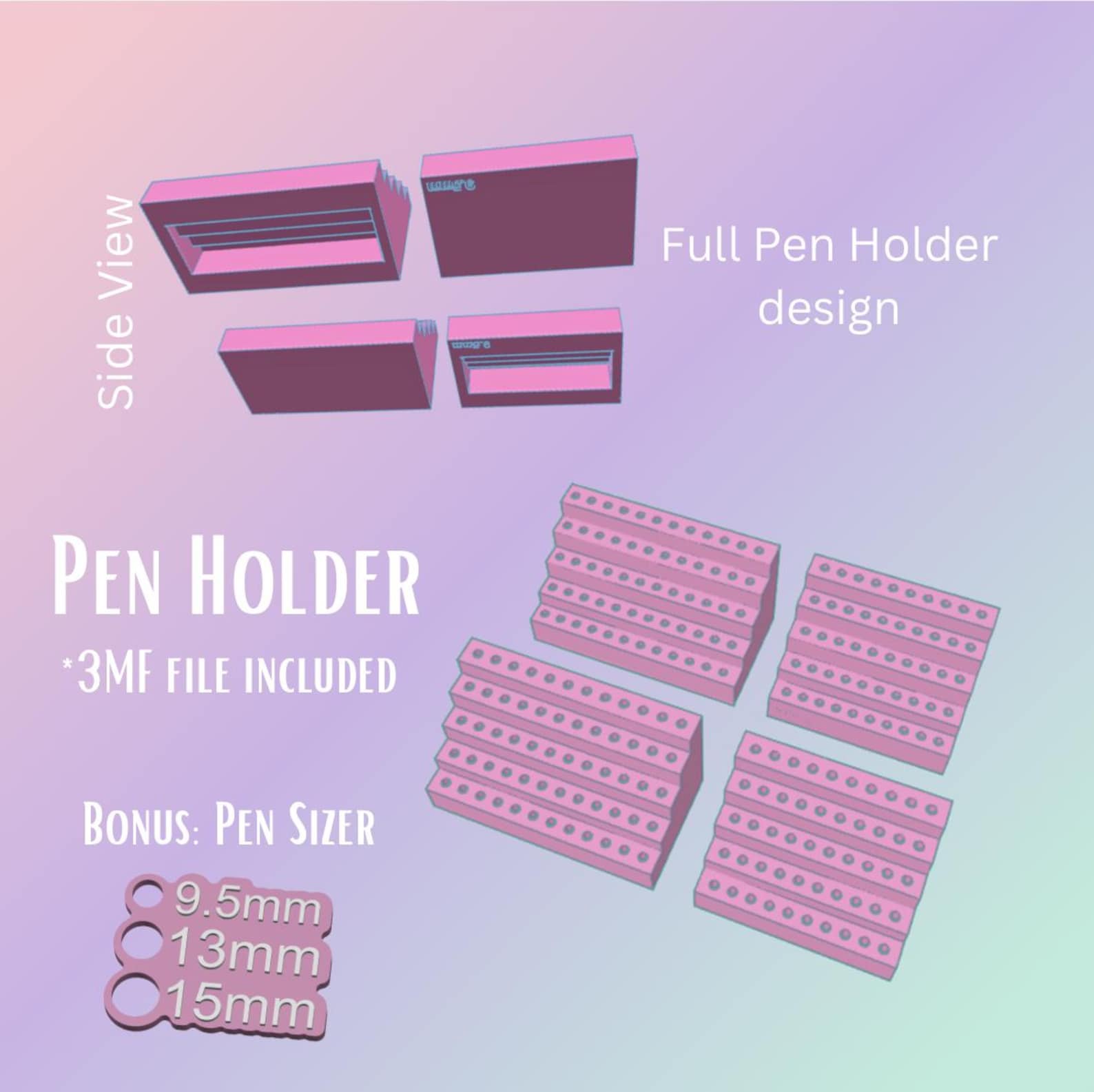 Pen Display 9.5mm Stand Digital File | Tiered Organizer for Craft Shows ...