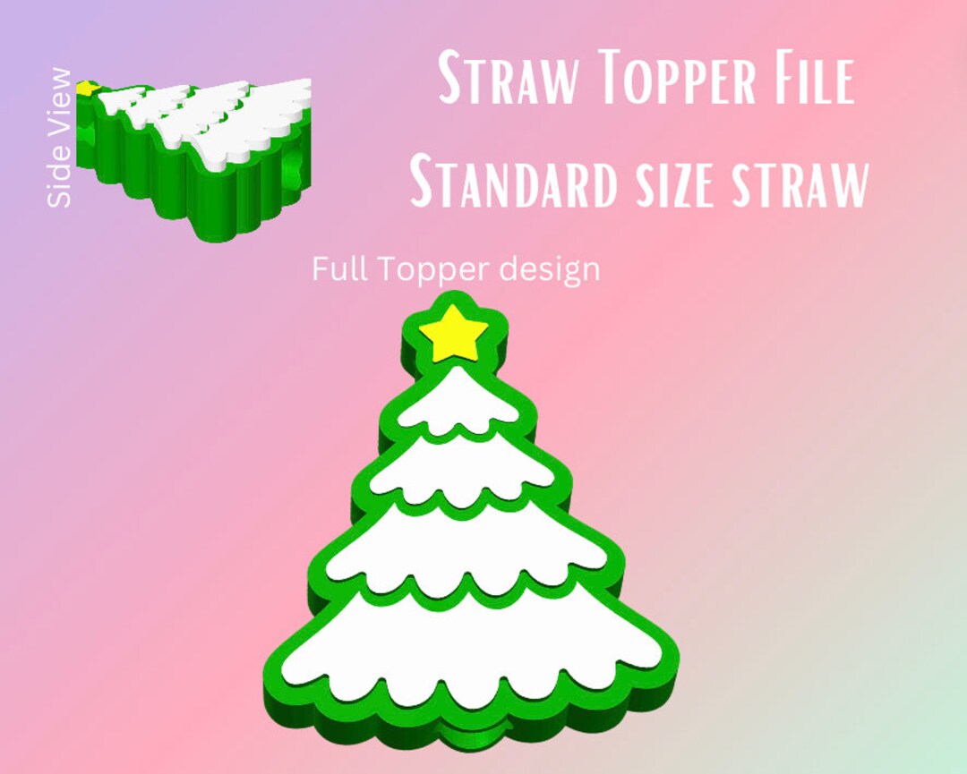 Tier Tree Straw Topper STL - Etsy