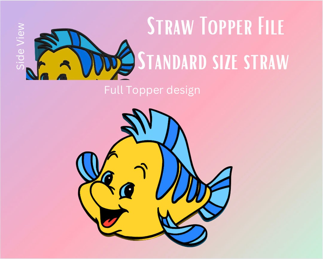 Fish Friend Straw Topper STL - Etsy
