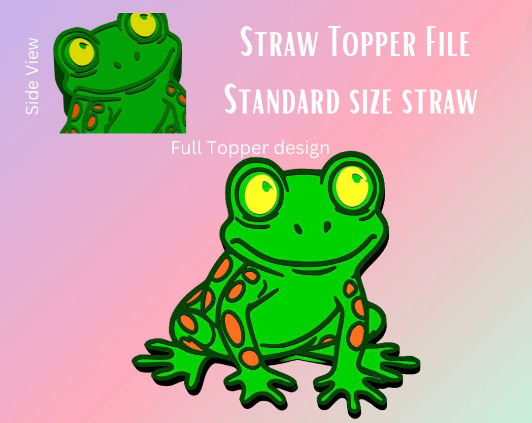Frog Straw Topper STL - Etsy