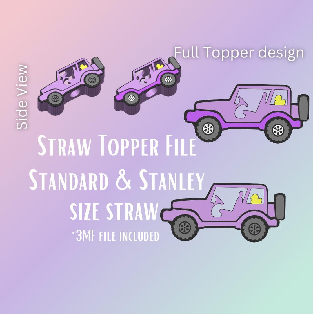 Off Road* Straw Topper Digital File | Fits Standard & Stanley Straws ...
