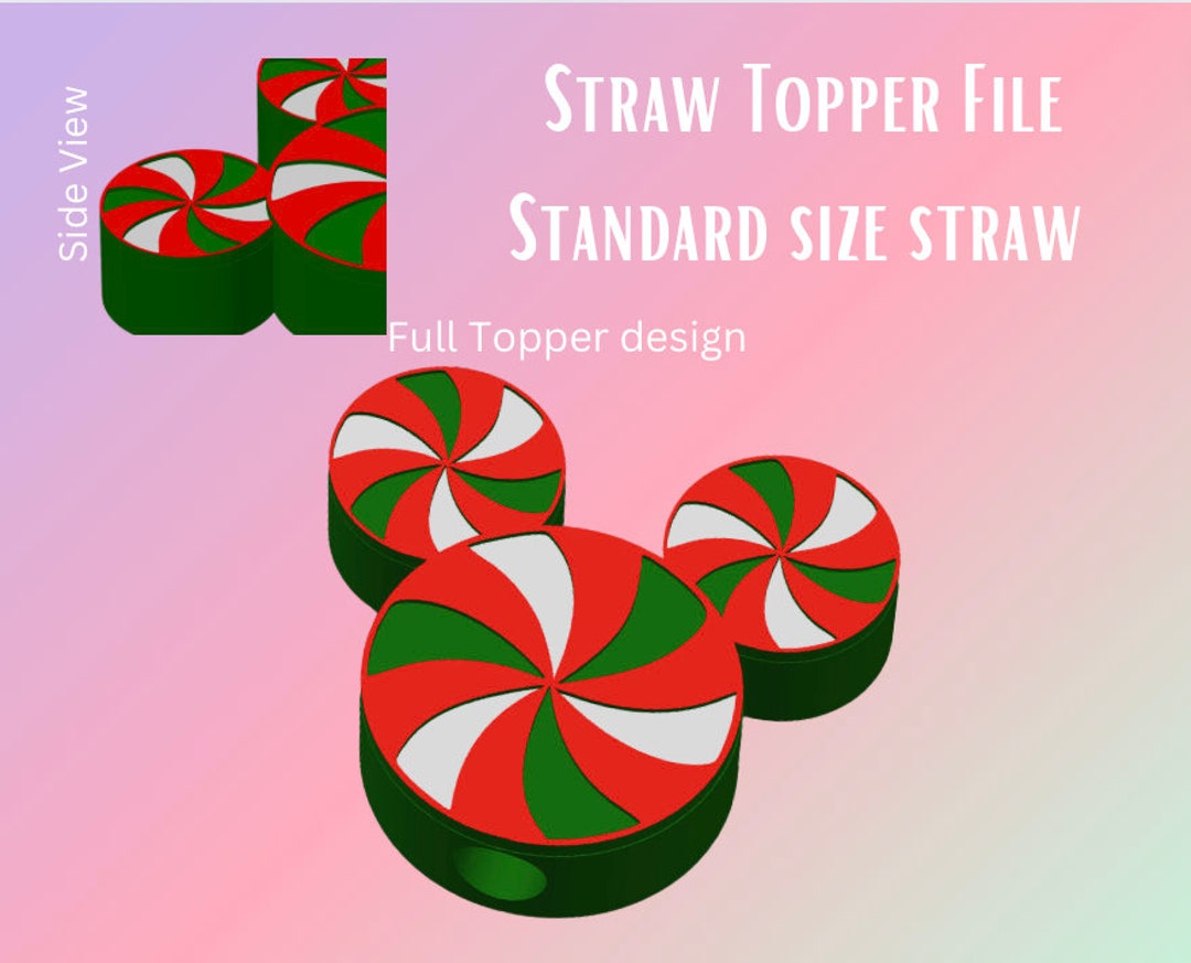 Peppermint Boy Mouse Straw Topper STL - Etsy