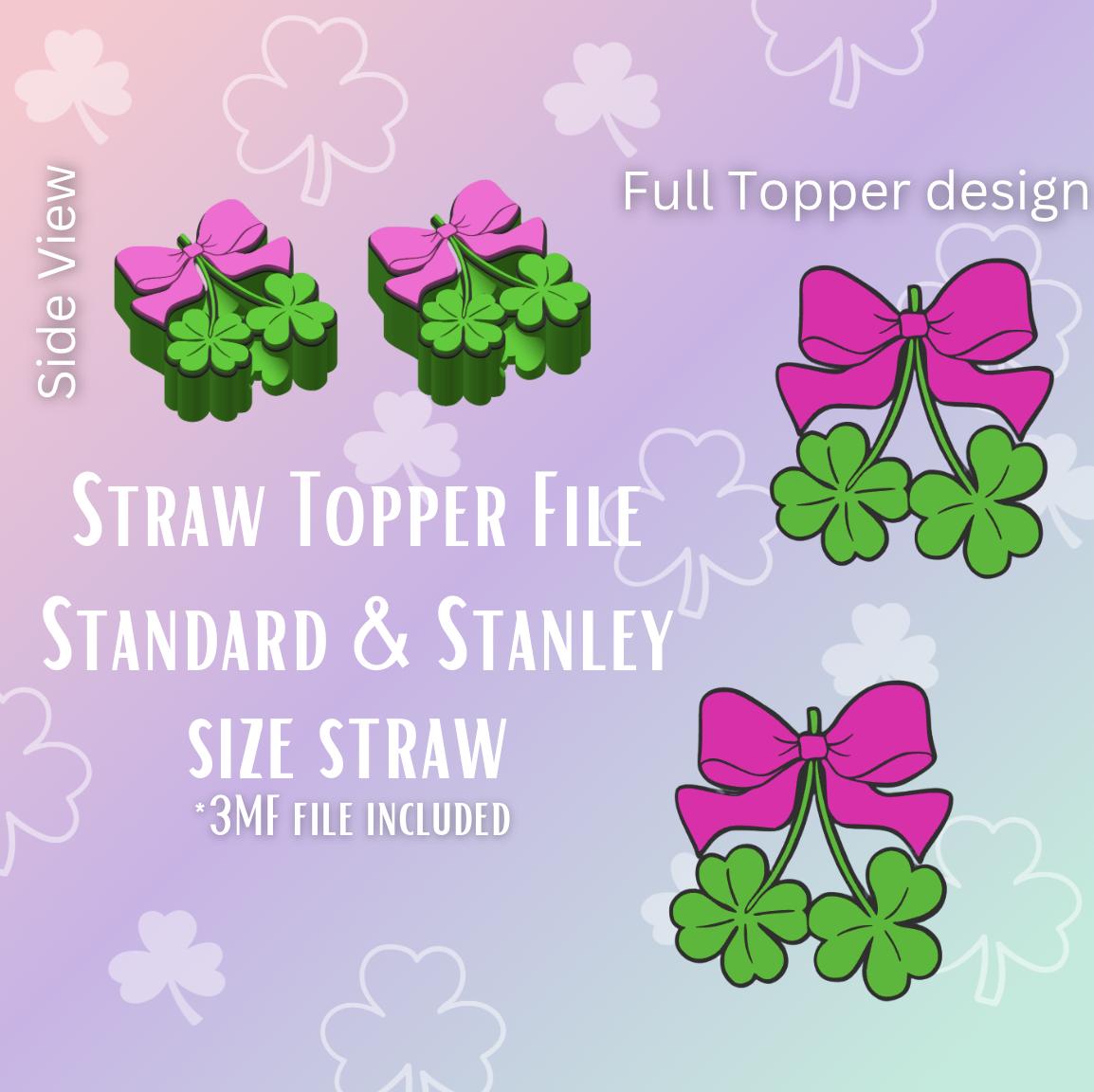 Cherry Clover* Straw Topper Digital File | Fits Standard & Stanley ...