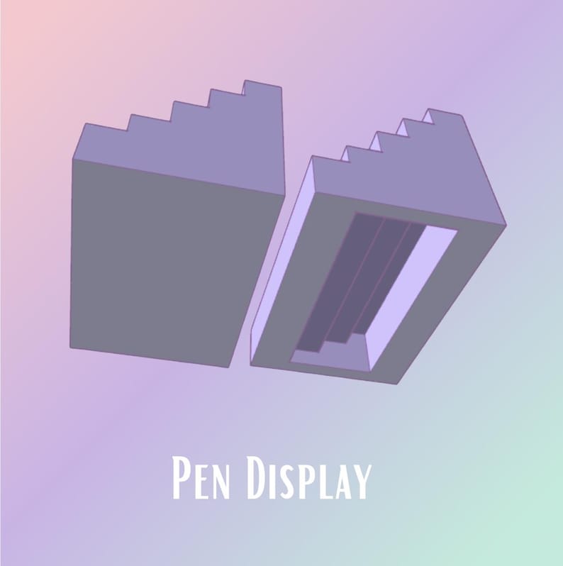 Pen Display Stand Digital File | Tiered Organizer for Craft Shows ...