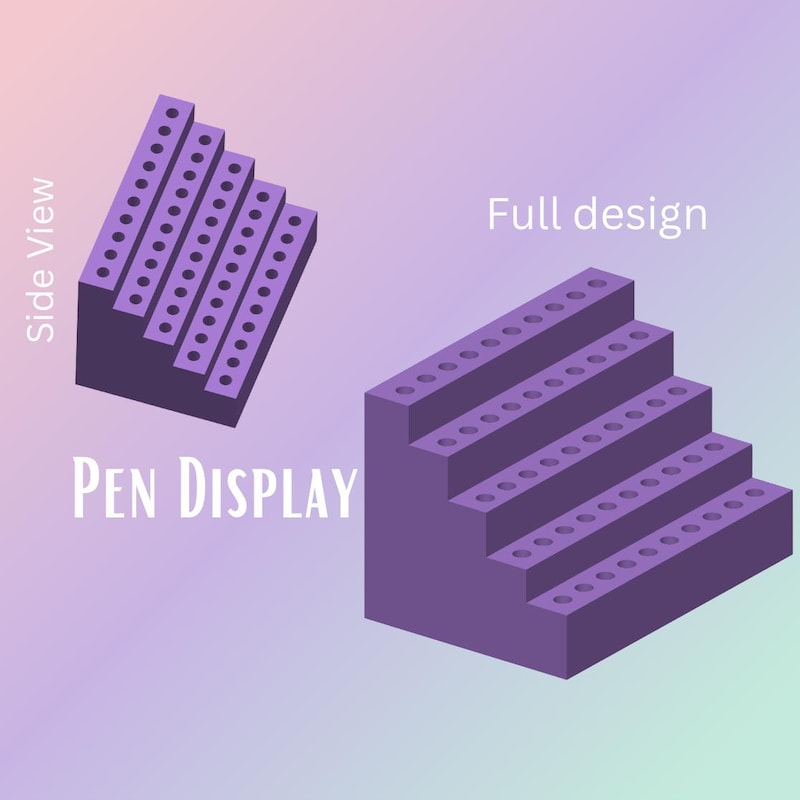 3d Display Pen Holder - Etsy