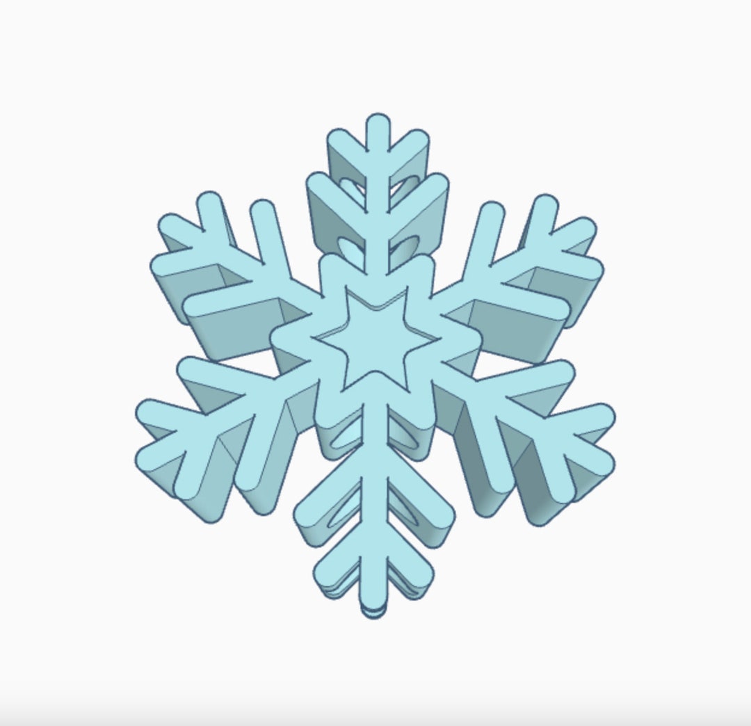 Snowflake Straw Topper STL - Etsy
