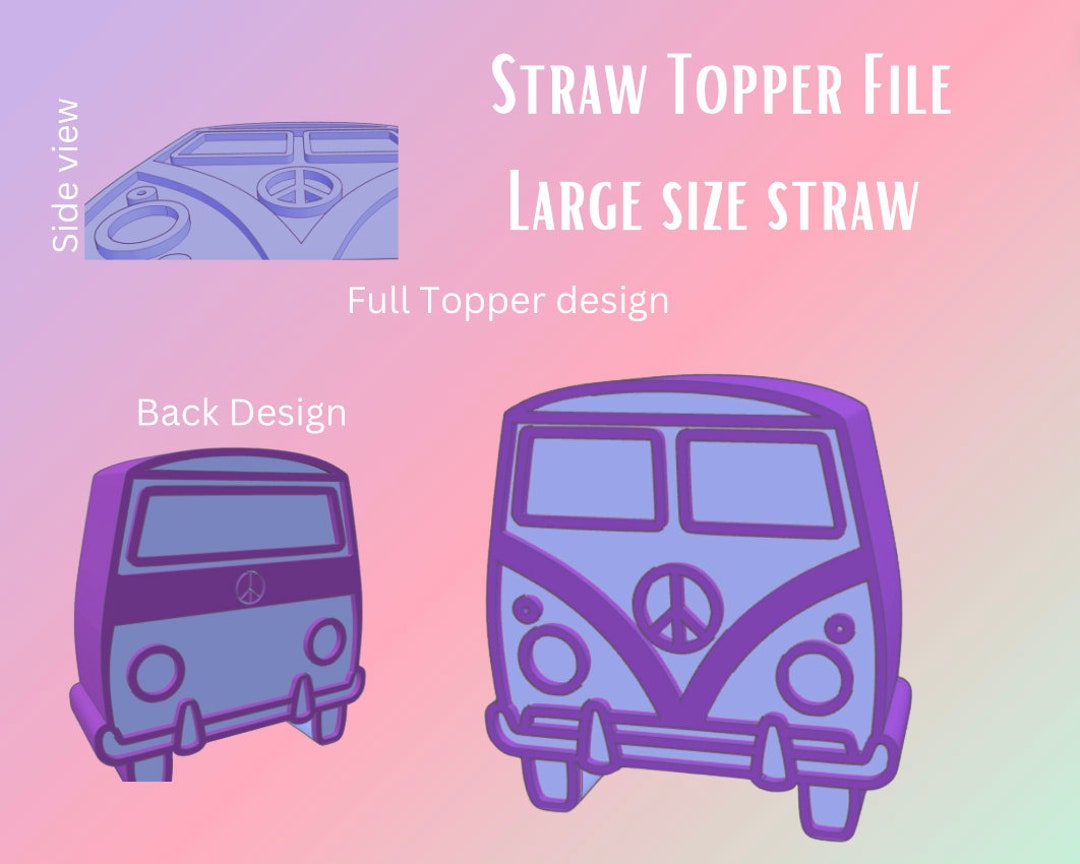 STANLEY Wagon Bus Straw Topper STL - Etsy