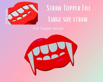 Kawaii Frog Straw Topper STL 3D Print File 11.1 Mm Straw Width / Fits ...