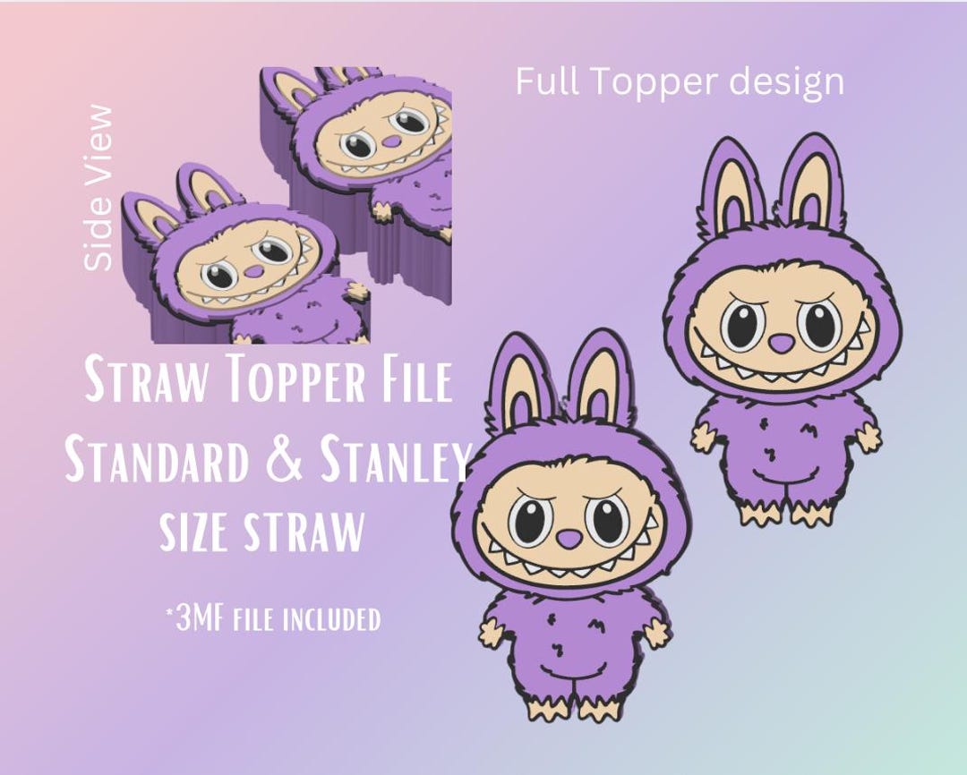 Scary Monster Straw Topper Digital File | Fits Standard & Stanley ...