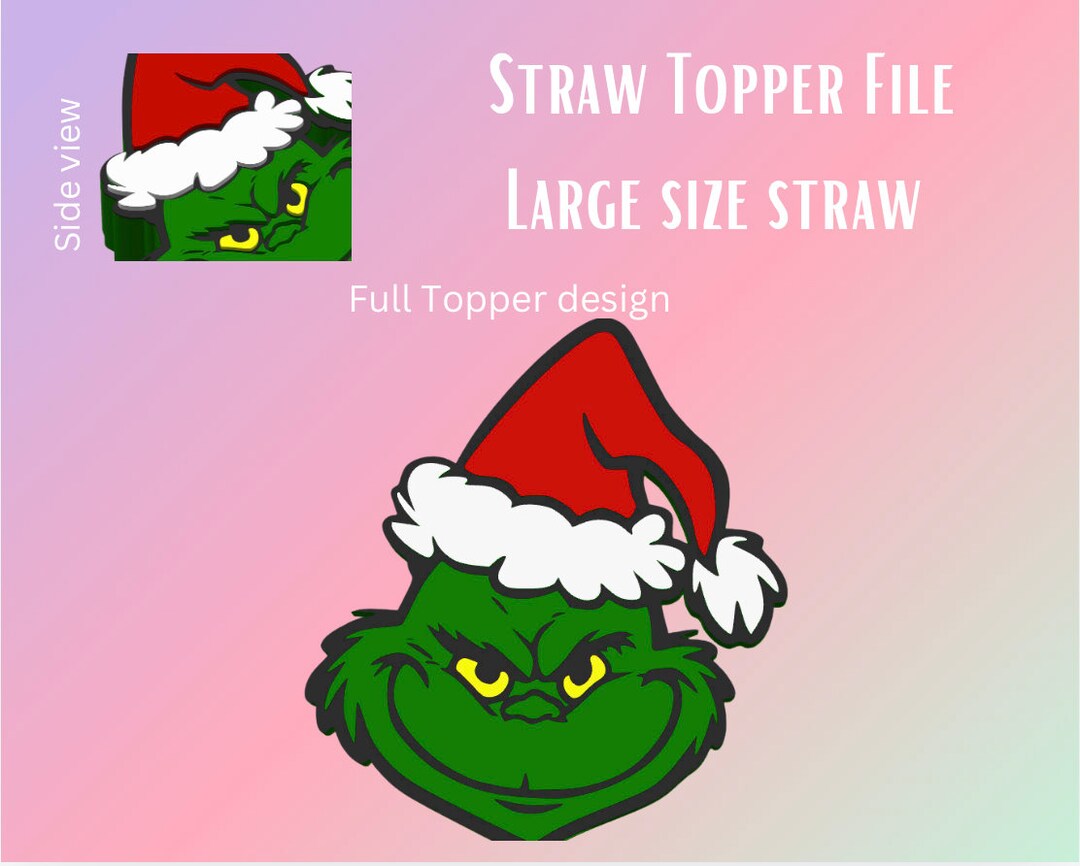STANLEY - Christmas Grouch Straw Topper STL - Etsy