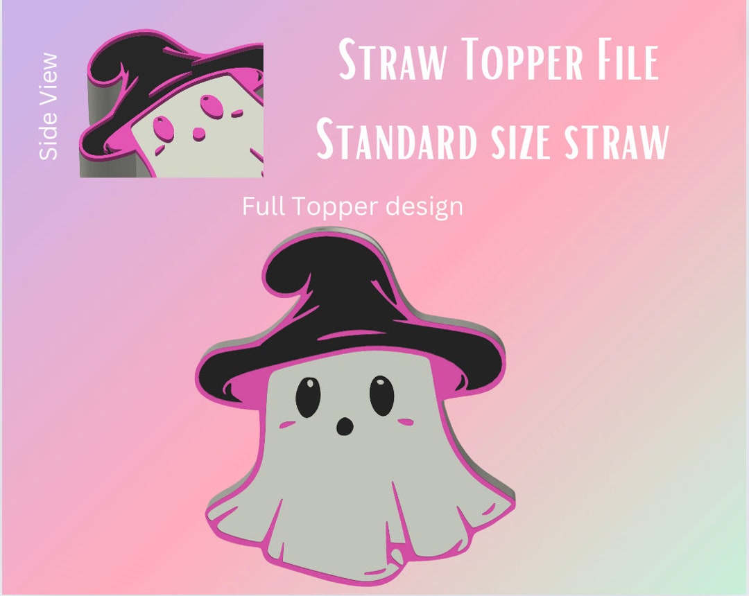 Ghost Witch Straw Topper STL - Etsy
