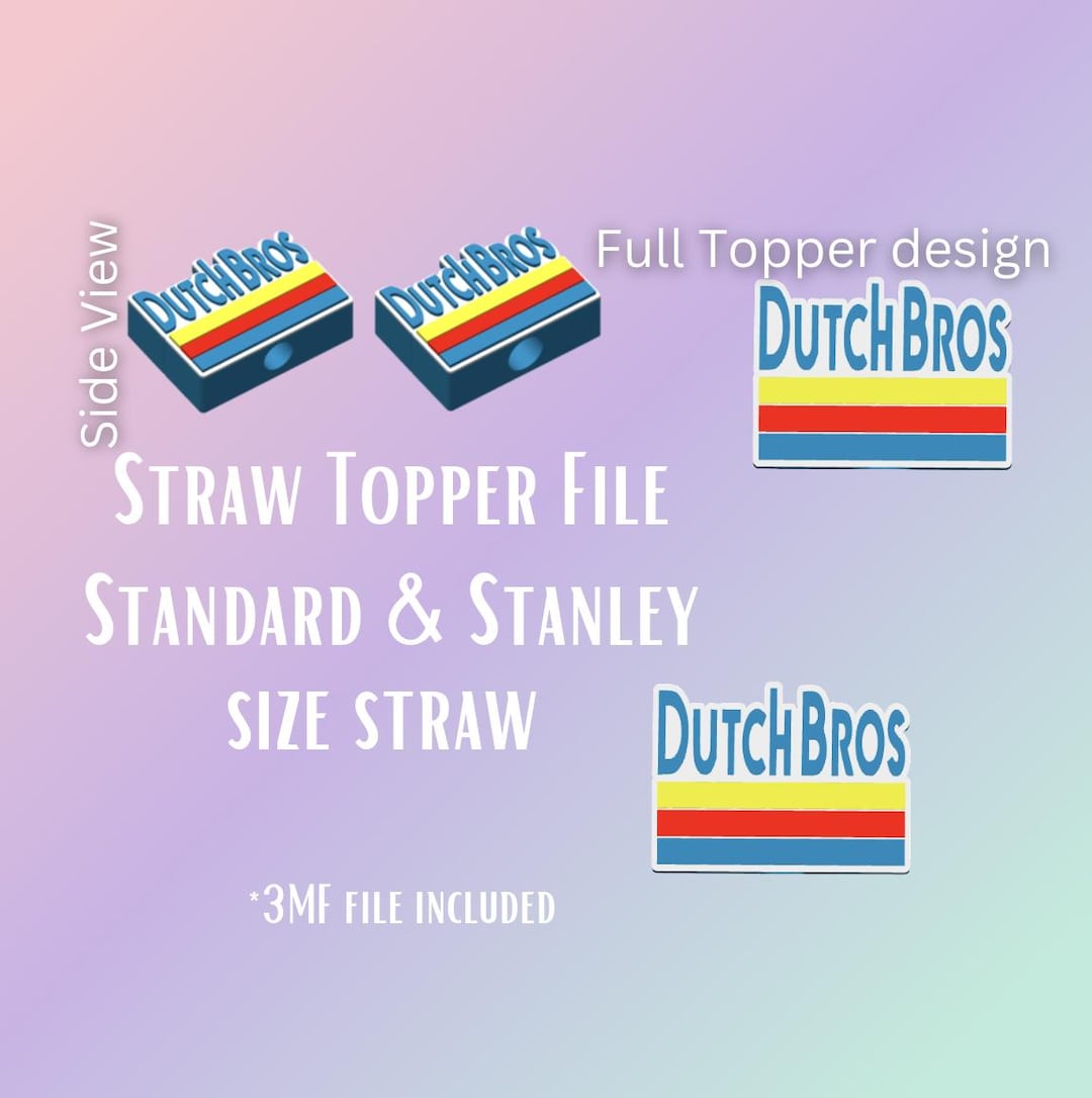DB* Coffee Straw Topper Digital File | Fits Standard & Stanley Straws ...