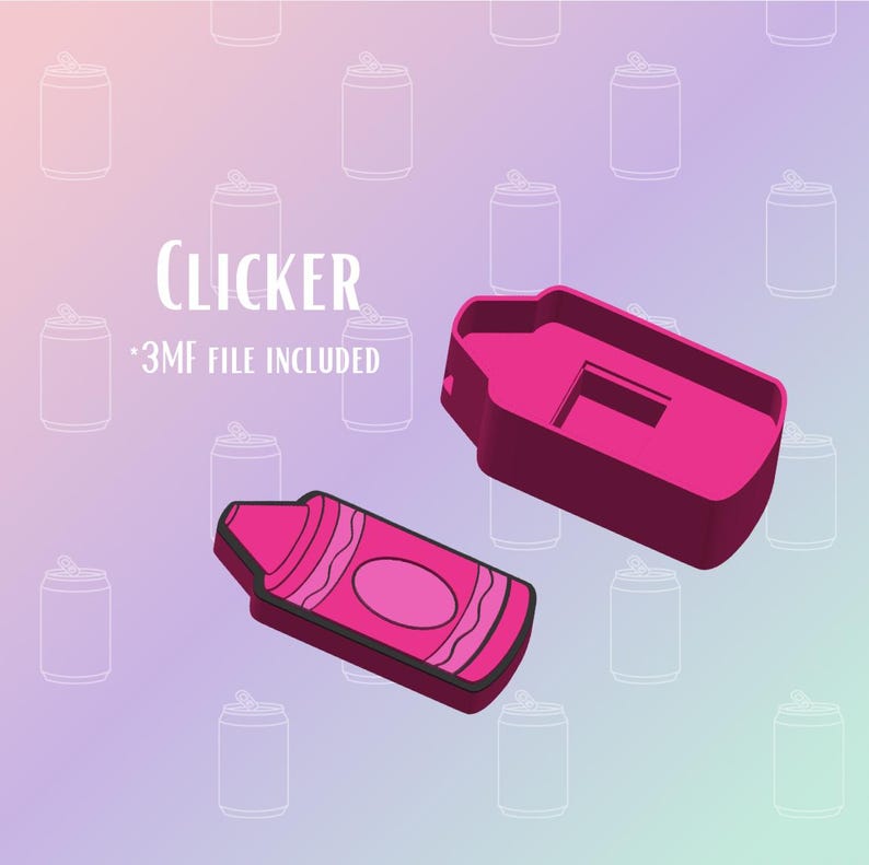 Crayon Clicker | Fidget Toy | 3D Printed Digital File | Pre-colored 3MF ...