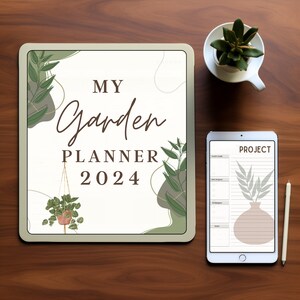 Digital Garden Planner 2024, Digital Pastel Garden Journal, Minimalist ...