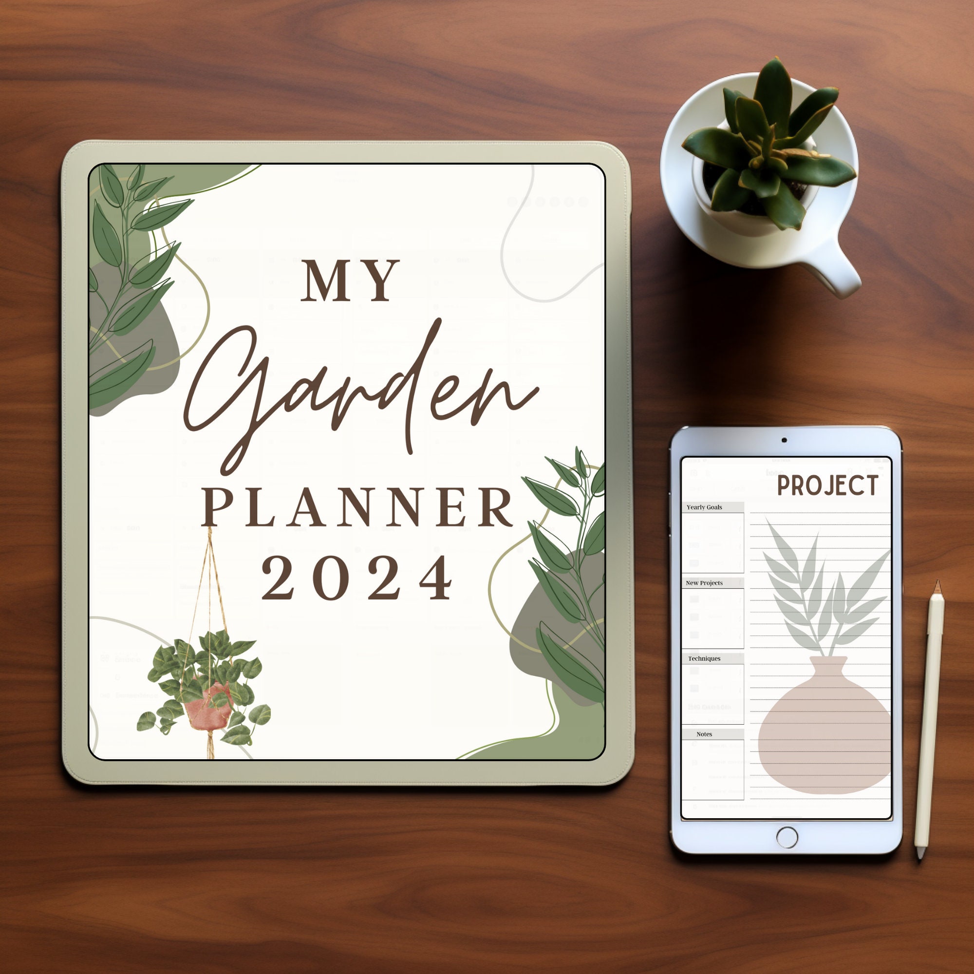 Digital Garden Planner 2024 Digital Pastel Garden Journal - Etsy