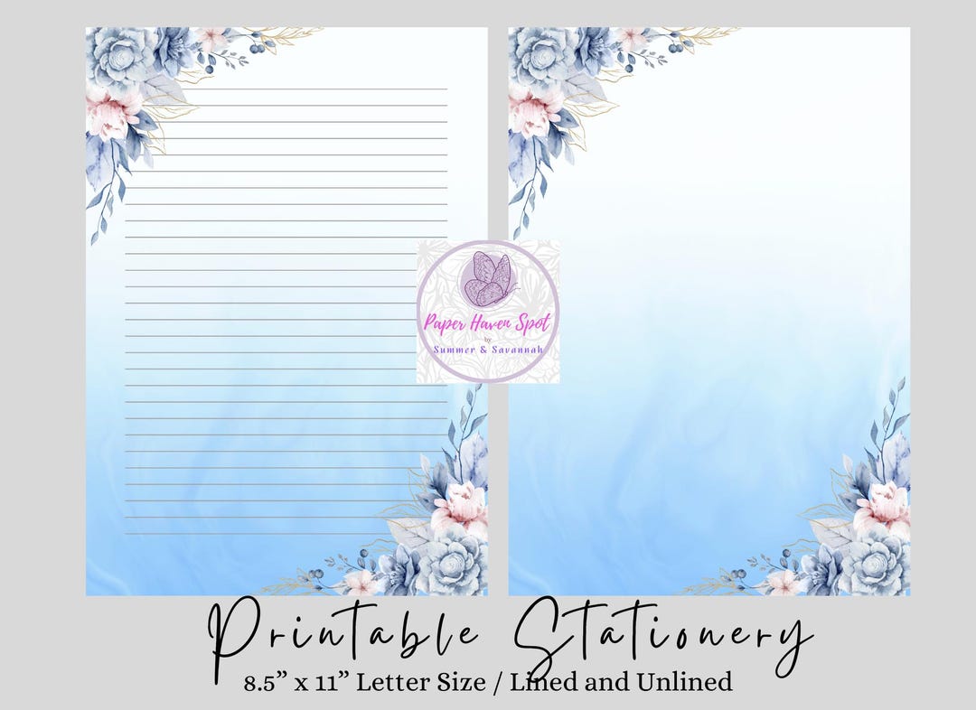 Printable Writing Paper, PRINTABLE Stationery, Printable Stationary ...
