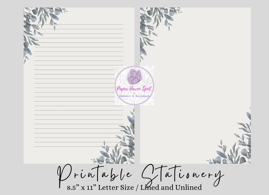 Printable Writing Paper, PRINTABLE Stationery, Printable Stationary ...