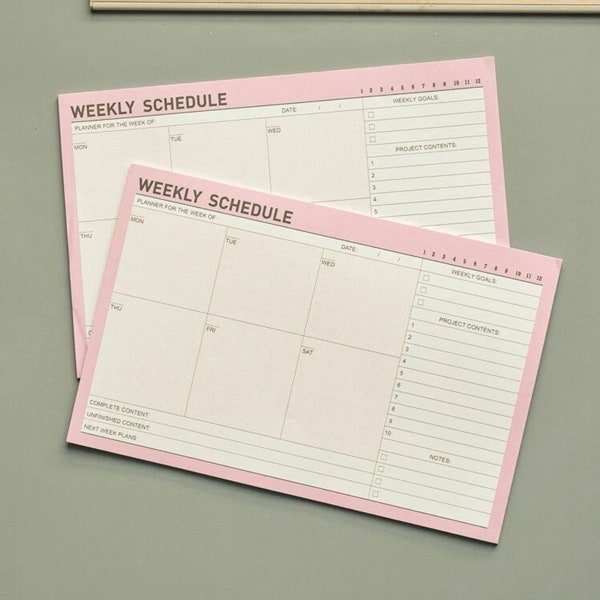 Weekly Planner Pad - Etsy