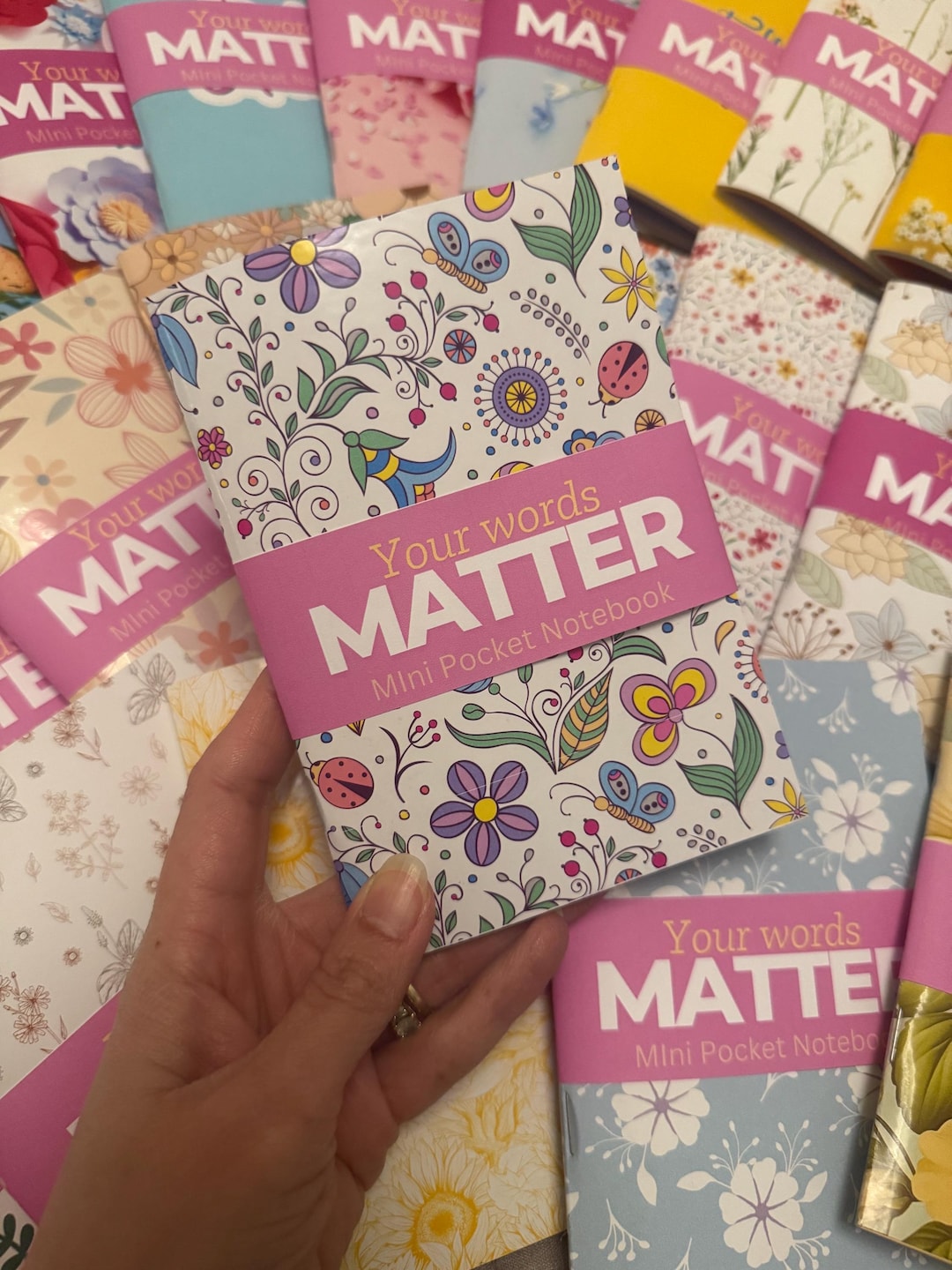 Your Words Matter Mini Pocket Notebook Set of 3 Rainbow Colored Pages ...