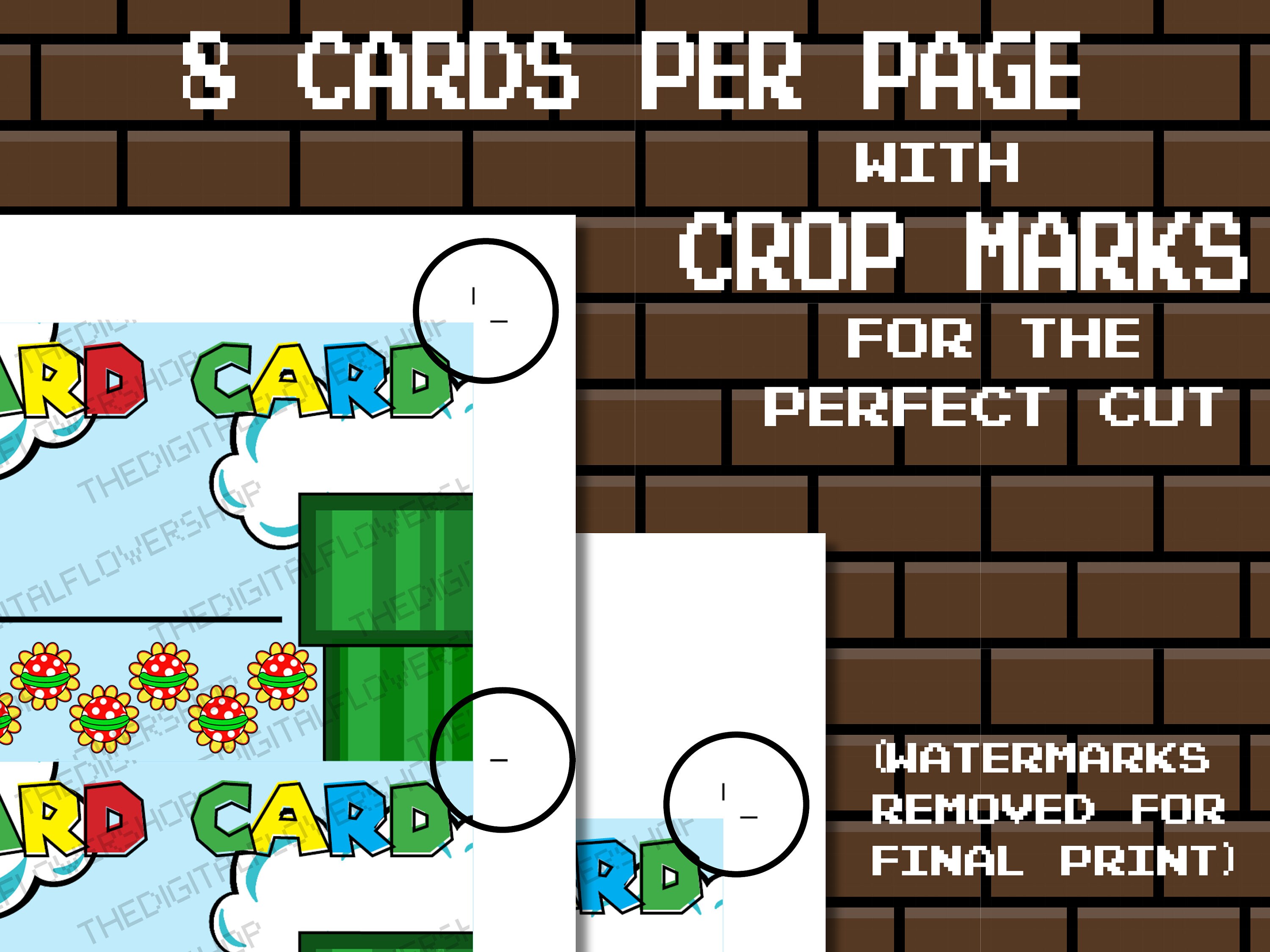 Super Mario Inspired Reward Cards Editable PDF Reward Card Punch Card ...
