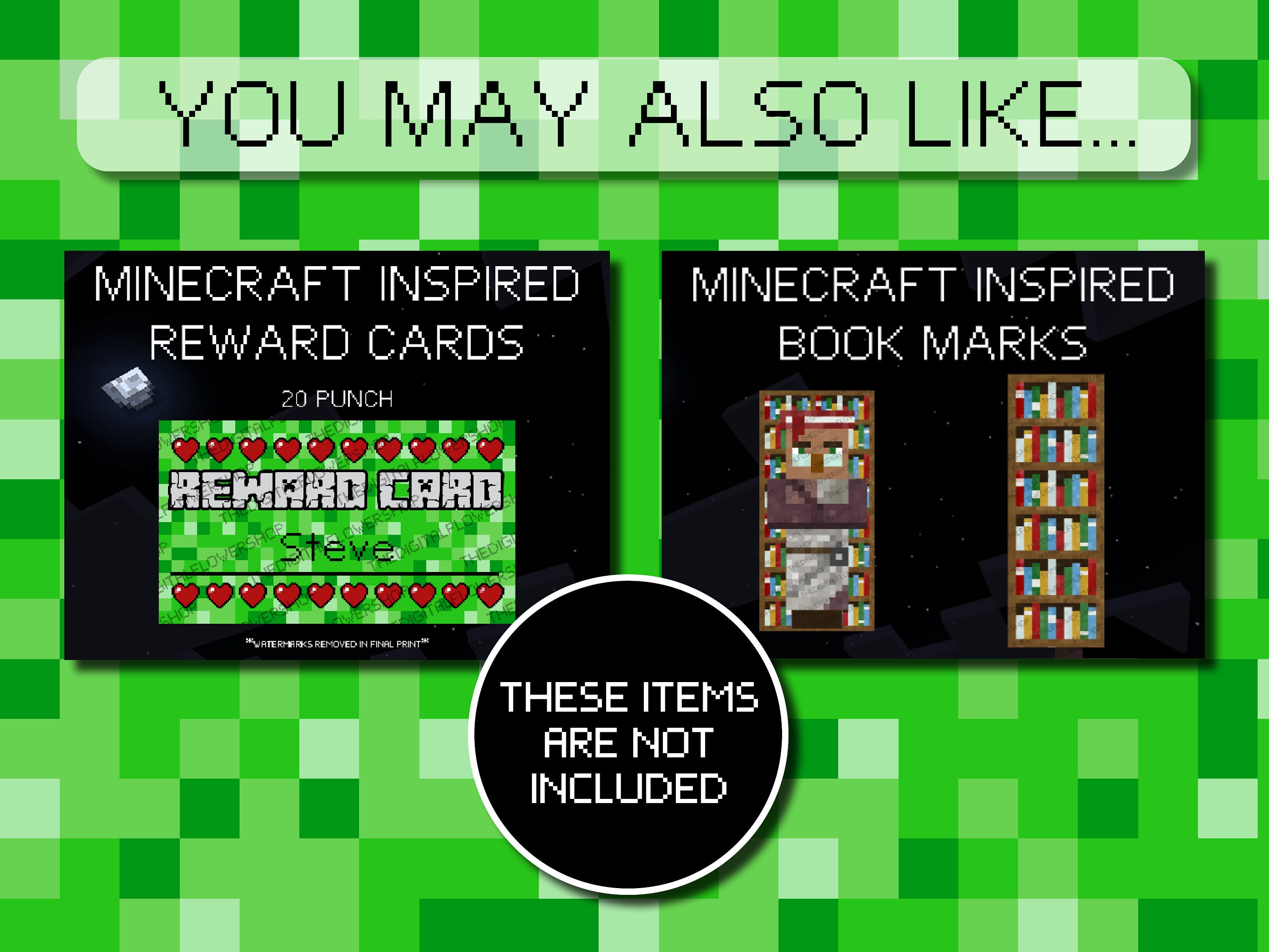 Minecraft Inspired Reading Log Reading Log Bookshelf Printable PDF ...