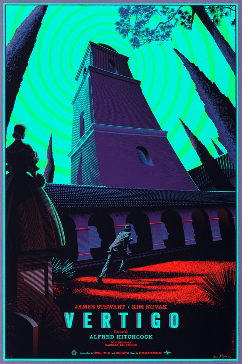 Vertigo, 5 Digital Downloadable Printable Movie Posters - Etsy