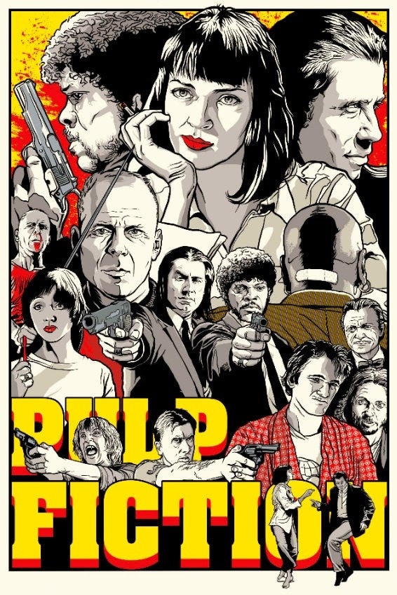 Pulp Fiction 5 Digital Downloadable Printable Movie Posters - Etsy