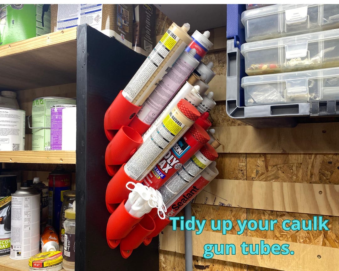 Modular Caulk Gun Storage System – Store up to 8 Tubes, Mount Anywhere ...