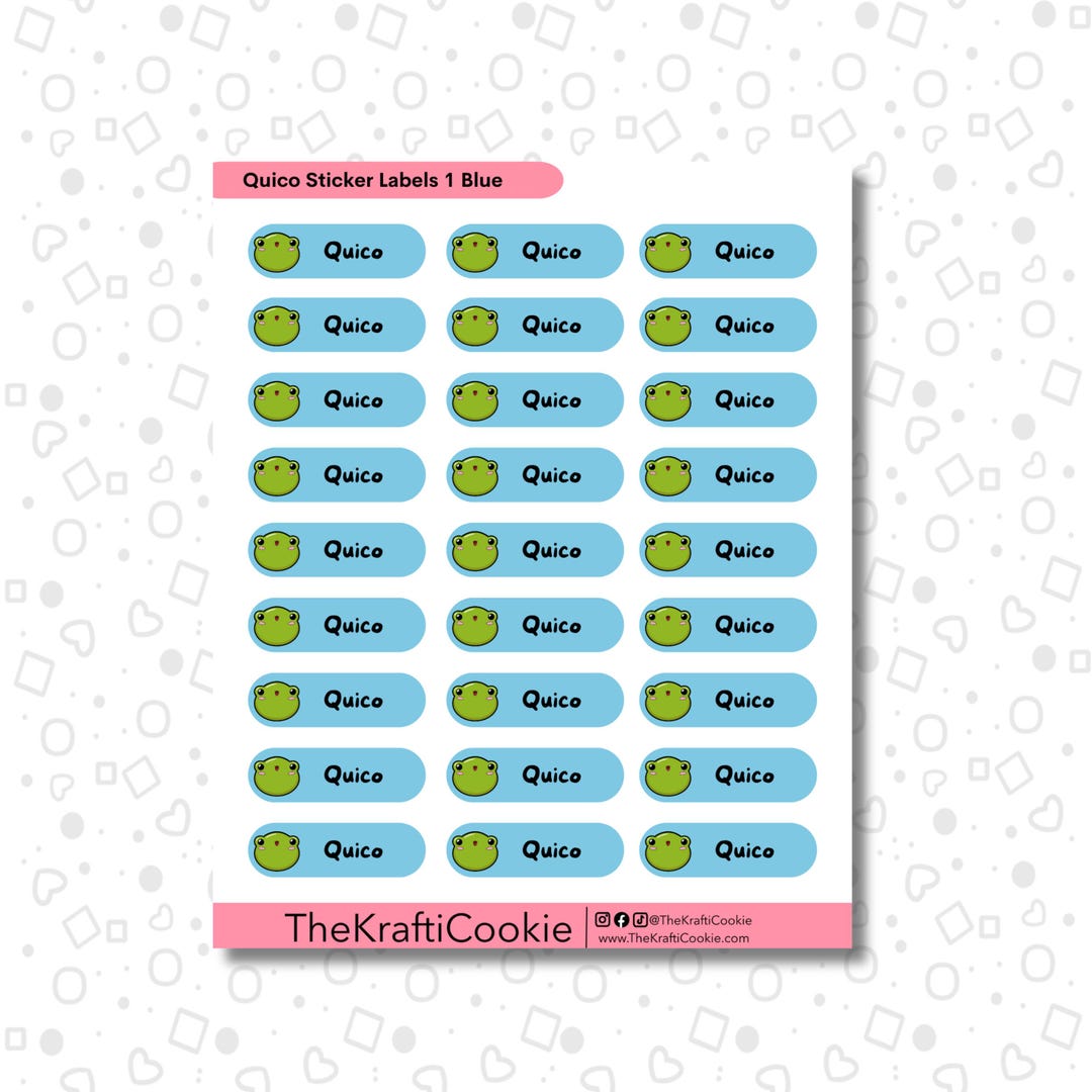 Cute Coquí Frog Kid Name Label, Kids Labels for School, Daycare ...