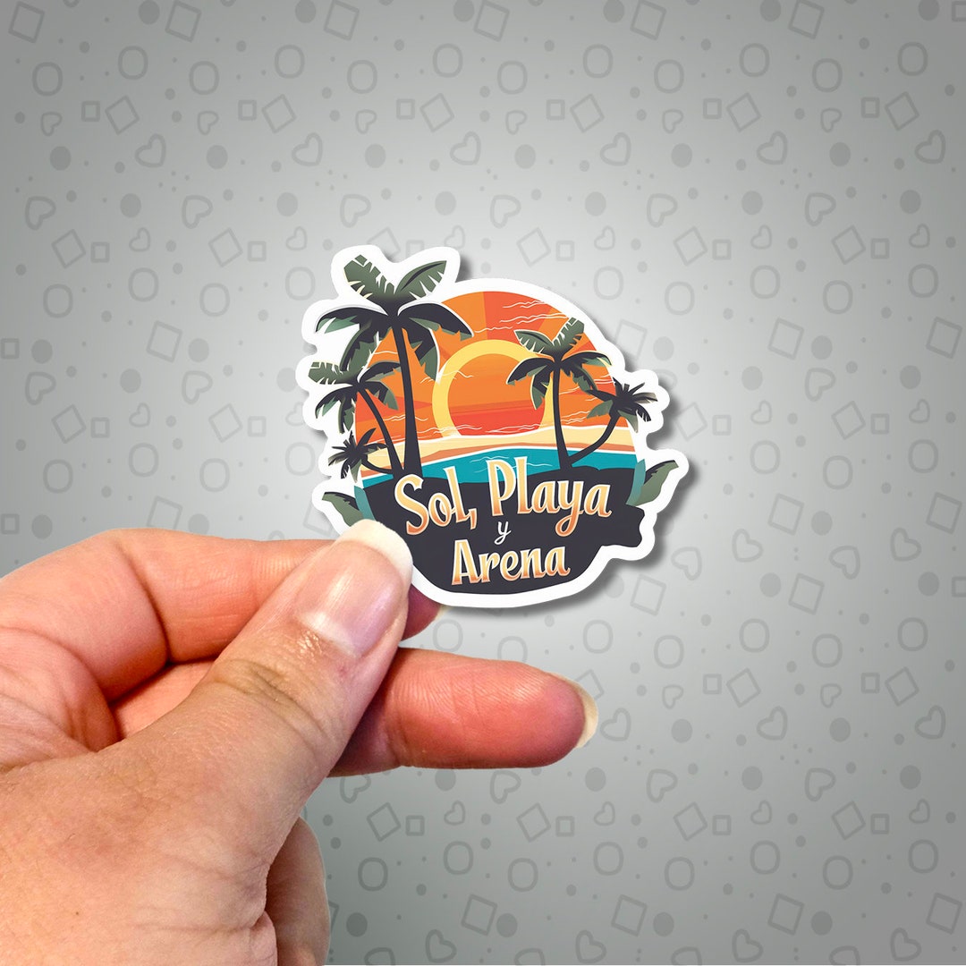 Sol Playa Y Arena Summer Spanish Sticker 2 Pack, Puerto Rico Sayings ...